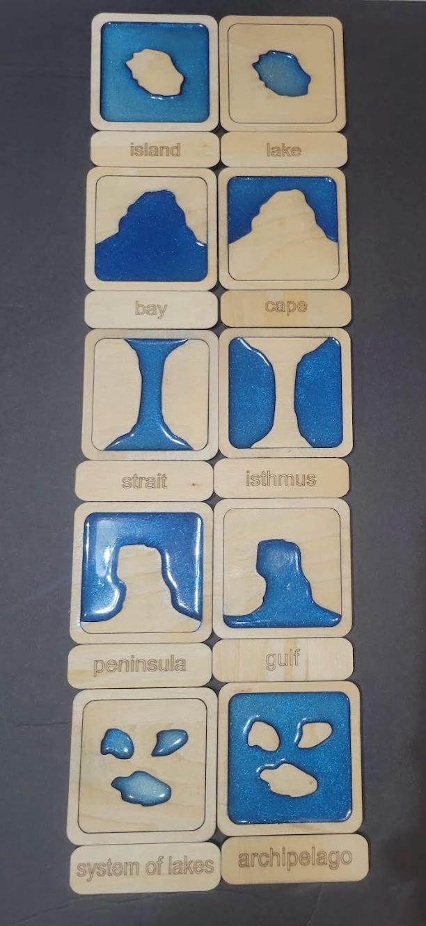 Resin and Wood Tactile Landforms - Etsy