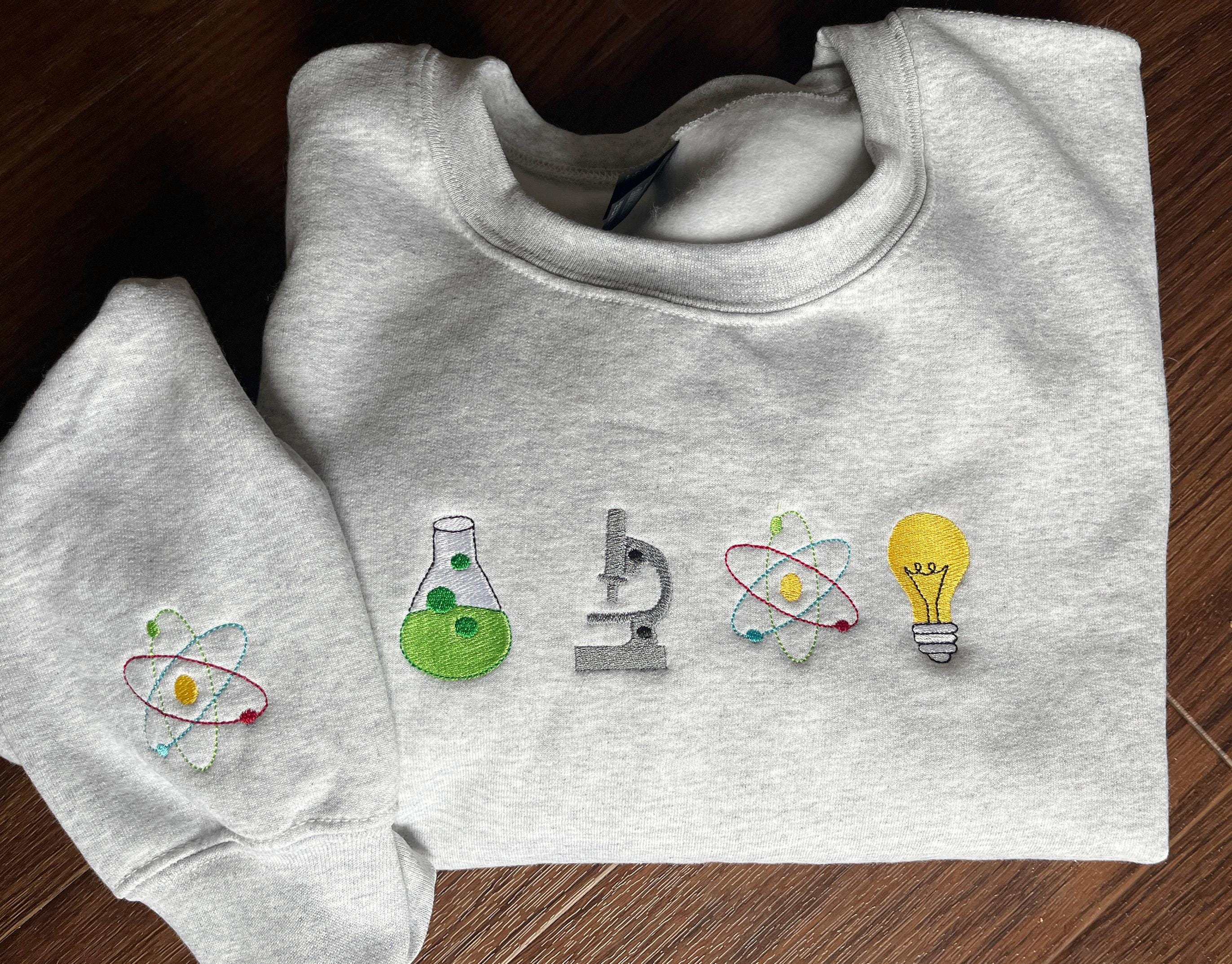 Embroidered Science Sweatshirt, Science Student Sweatshirt, Embroidered ...
