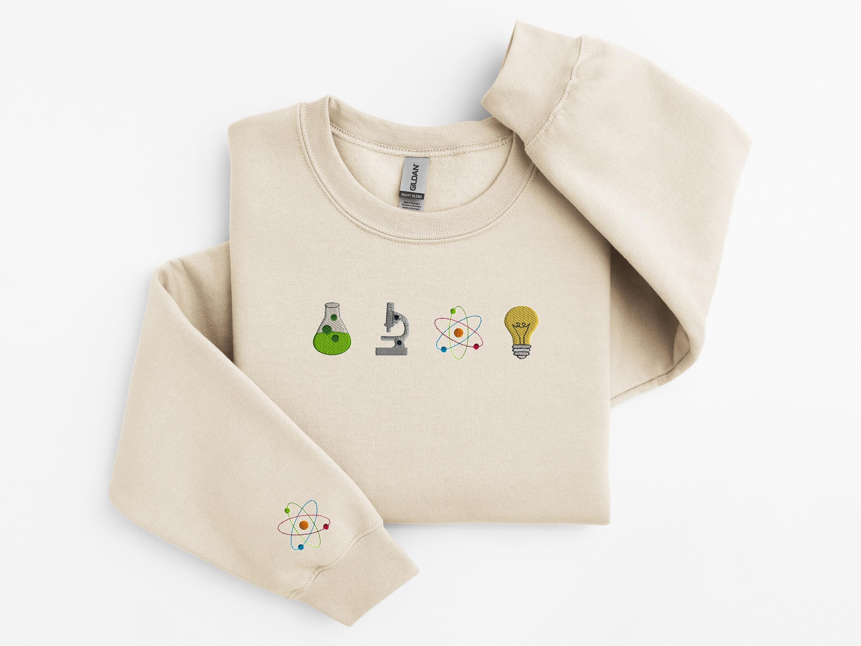 Embroidered Science Sweatshirt, Science Student Sweatshirt, Embroidered ...
