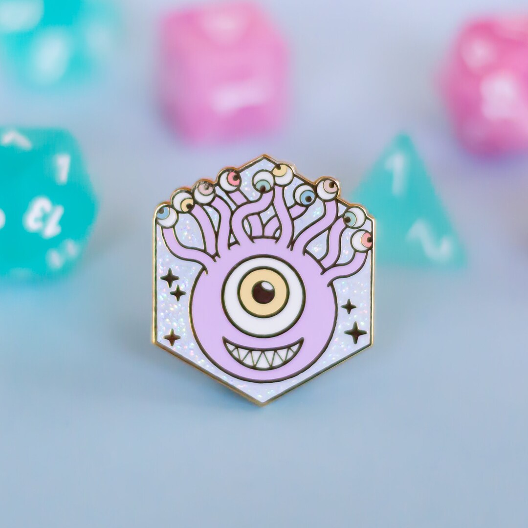 Beholder Cute D&D Pin Pastel Gold Plated Hard Enamel Lapel Pin - Etsy