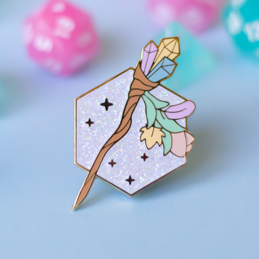 Druid Cute D&D Pin Pastel Gold Plated Hard Enamel Lapel Pin - Etsy ...