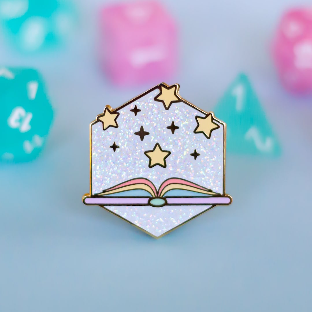 Wizard Cute D&D Pin Pastel Gold Plated Hard Enamel Lapel Pin - Etsy