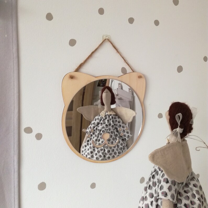 Bear Mirror. Shatterproof Wood Mirror. Wooden Decorations for - Etsy