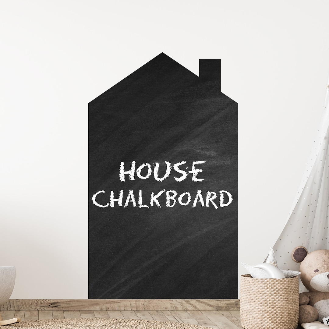 Wall Sticker House XXXL Removable 150x95cm Blackboard Chalkboard Chalk ...