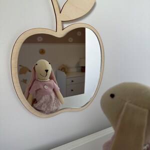 Apple Mirror. Unbreakable Wood Mirror, Wooden Decorations for a ...
