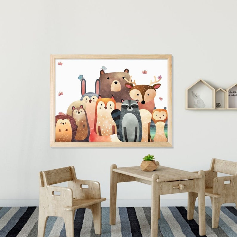Forest Animals Forest Animals Poster Addition to the - Etsy