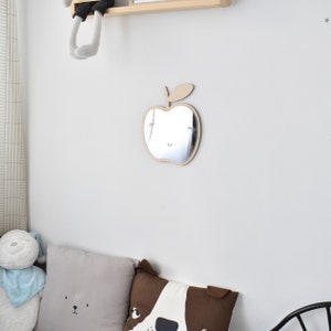 Apple Mirror. Shatterproof Wood Mirror. Wooden Decorations for the ...