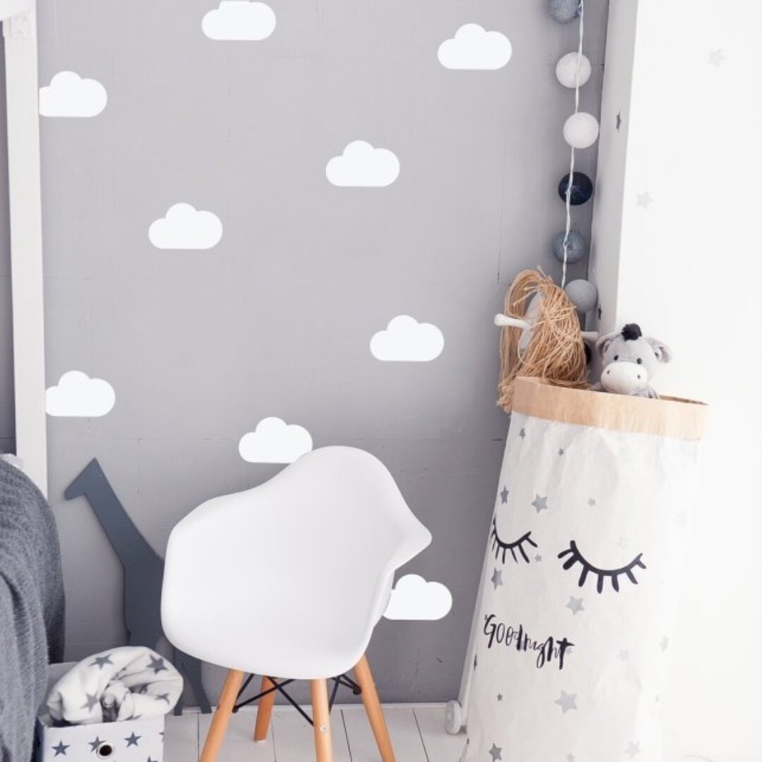 Wall Stickers White Clouds, Small Clouds, Wall Stickers for Kids, Cloud ...