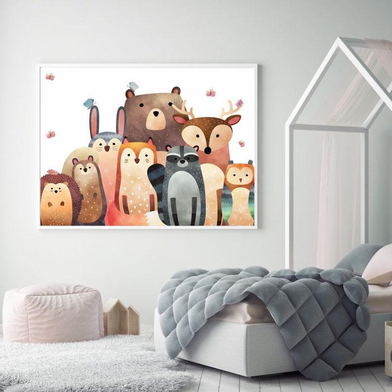 Forest Animals - Forest Animals Poster, Addition to the Children's Room ...
