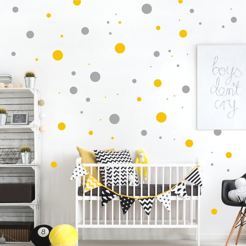 Stickers Dots Two Colors Six Sizes Polka Dots Pastel Pink | Etsy