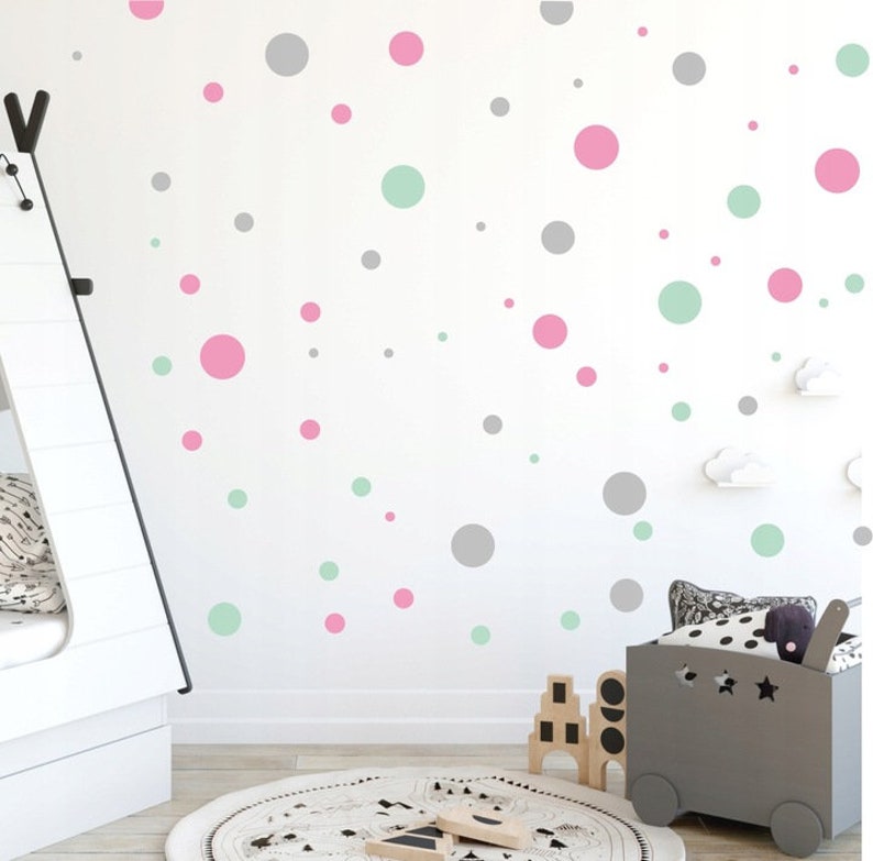 Assorted Size Polka Dots Wall Decal Different Size Polka Dot - Etsy