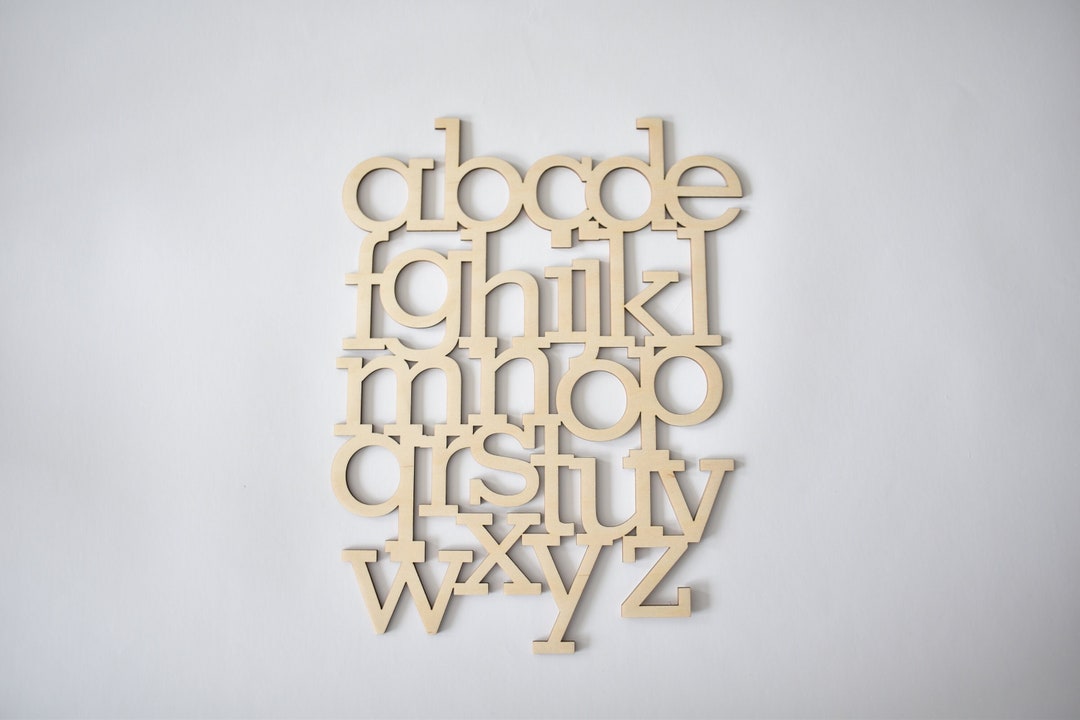 Wooden Alphabet, Wood Decor, Wood Letters, Wooden Decoration, Kids Room ...