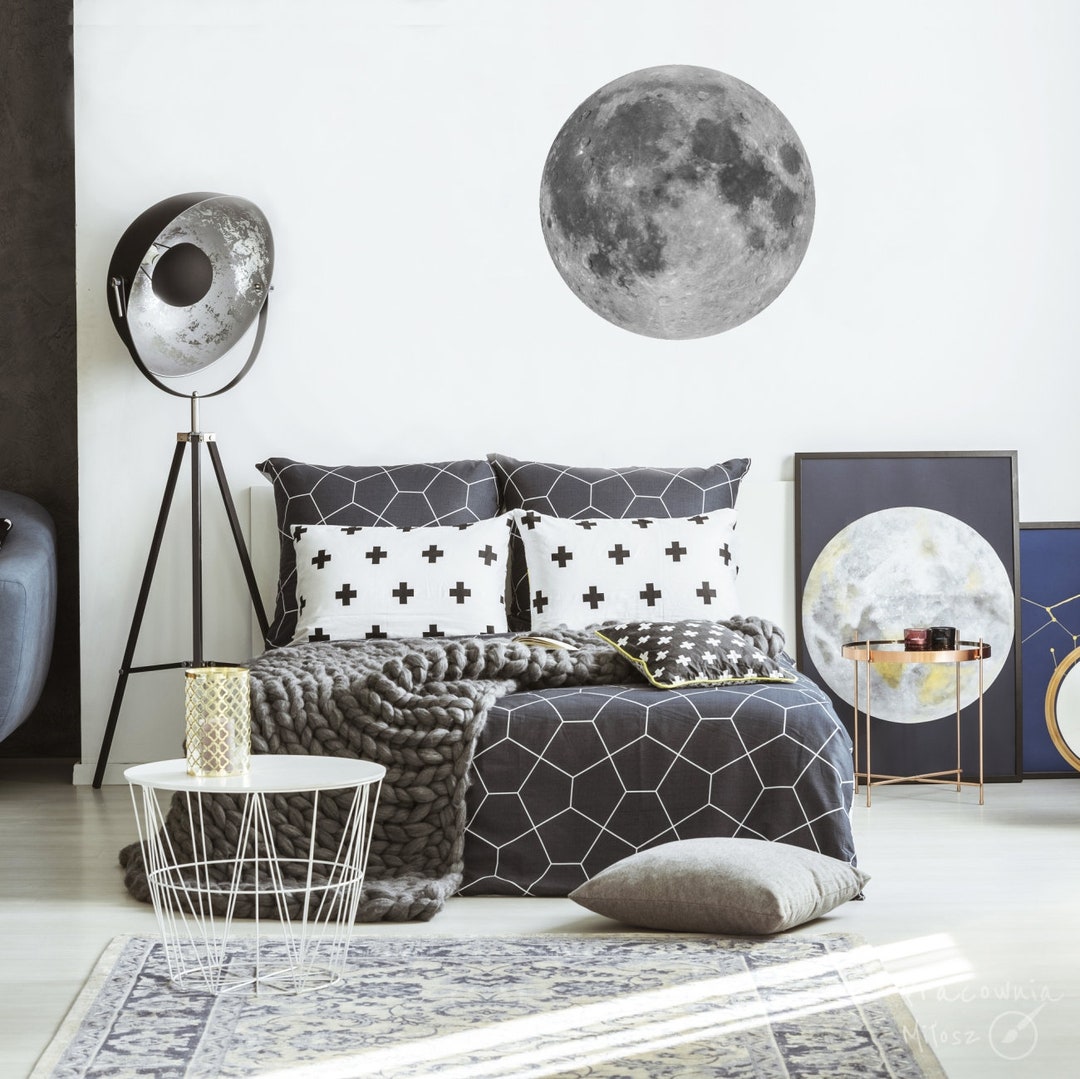 Moon Wall Decal Sricker Bedroom Moon Decal Moon Wall Sticker Moon Wall ...