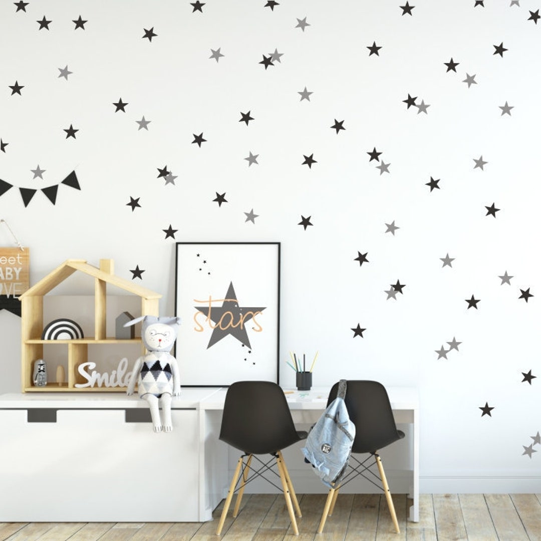 Stickers Pack Stars Decals Gold Decals Silver Stars Kids Room Decor ...
