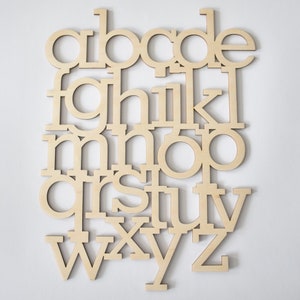 Wooden Alphabet, Wood Decor, Wood Letters, Wooden Decoration, Kids Room ...