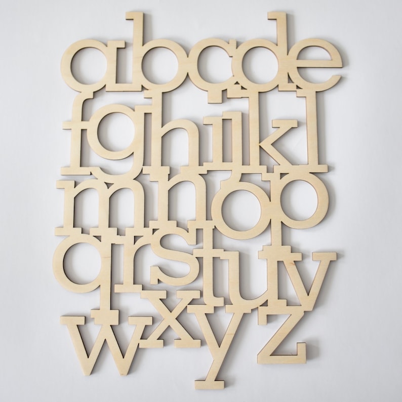 Wooden Alphabet Wood Decor Wood Letters Wooden Decoration | Etsy