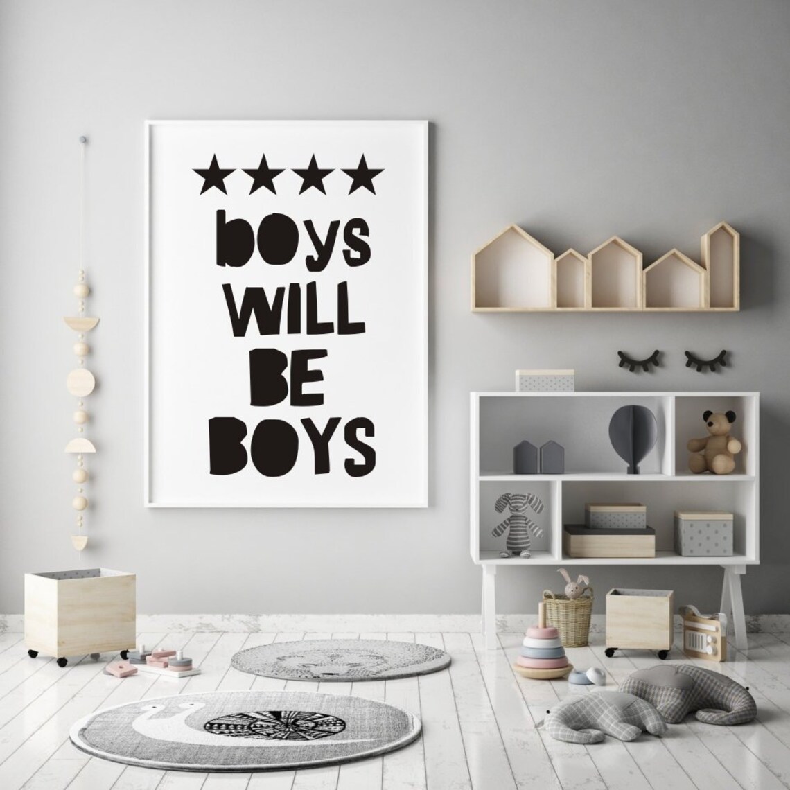 Poster Boys Will Be Boys Kids Posters Boys Poster Boys Room - Etsy