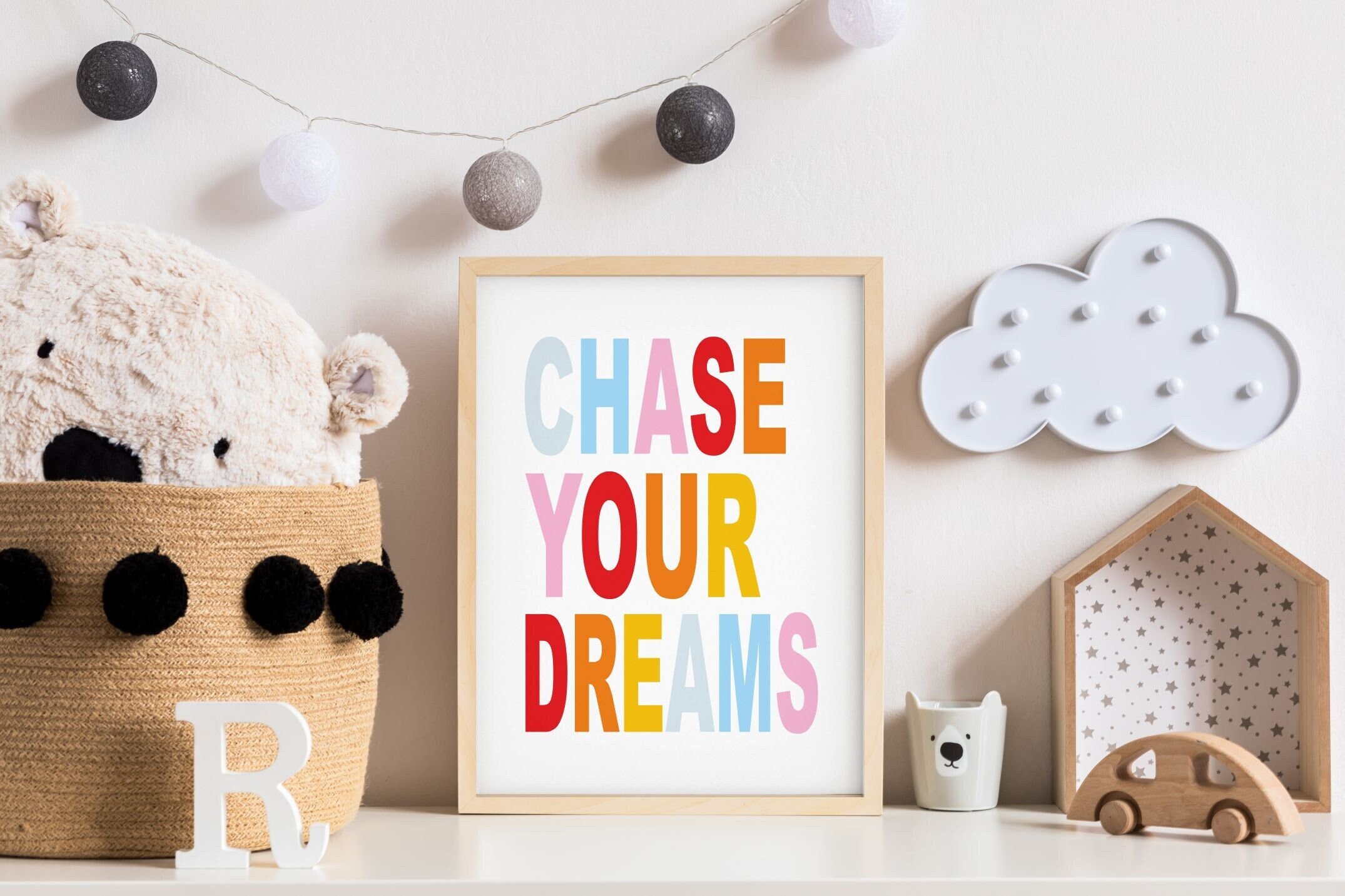 Chase Your Dreams Poster Decal Children Room Kids Decors Room ...