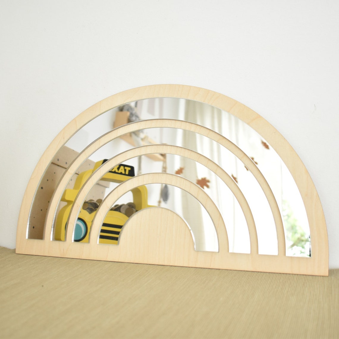 Rainbow Mirror. Shatterproof Wood Mirror. Wooden Decorations | Etsy