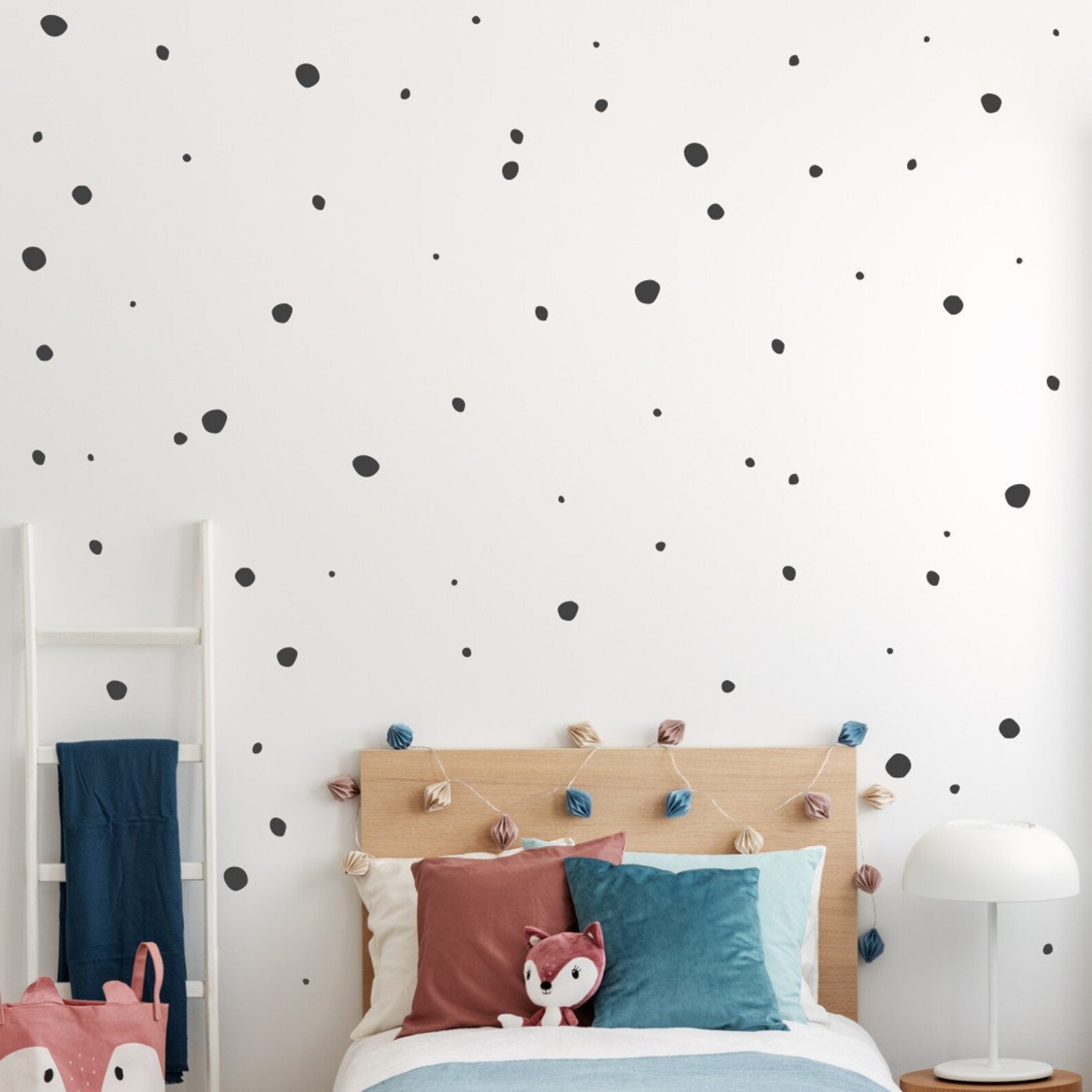 Irregular Polka Dot Wall Stickers, Hand Drawn Polka Dots Decals ...