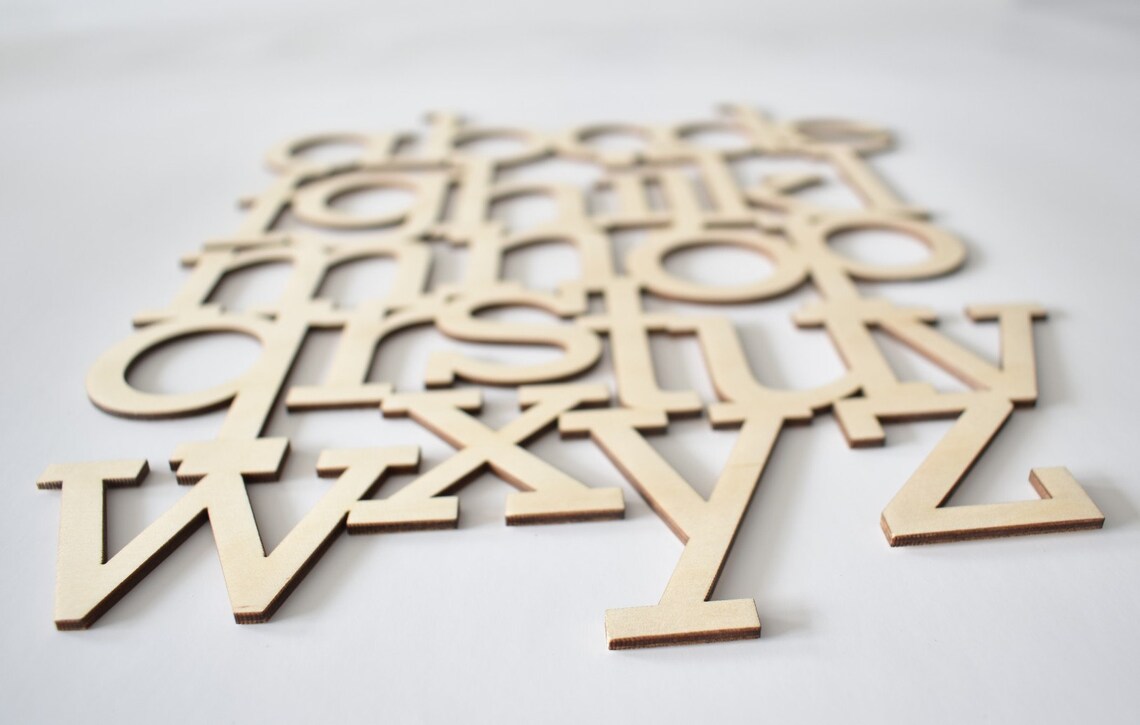 Wooden Alphabet Wood Decor Wood Letters Wooden Decoration | Etsy