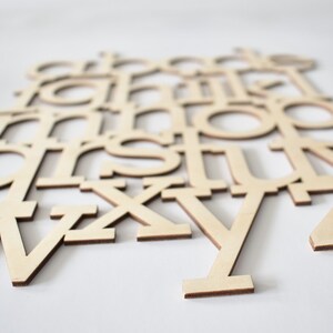 Wooden Alphabet, Wood Decor, Wood Letters, Wooden Decoration, Kids Room ...