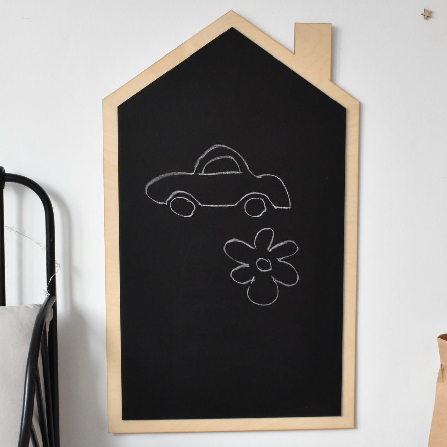 Wooden House for Writing With Chalk Blackboard Chalkboard - Etsy