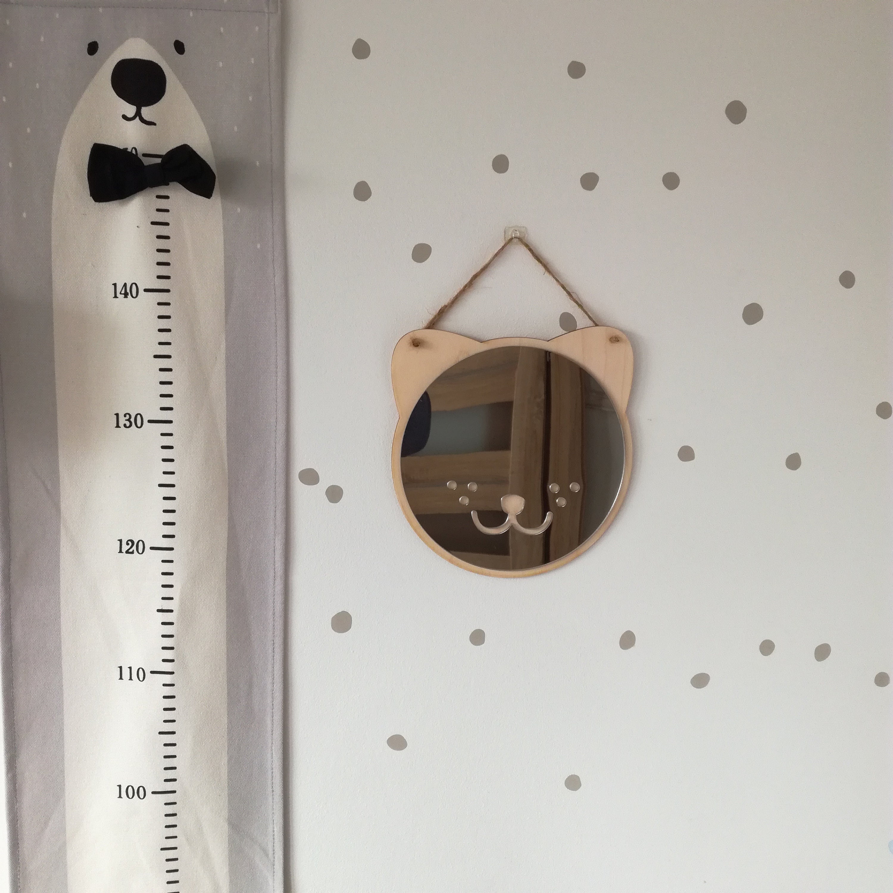 Bear Mirror. Shatterproof Wood Mirror. Wooden Decorations for - Etsy