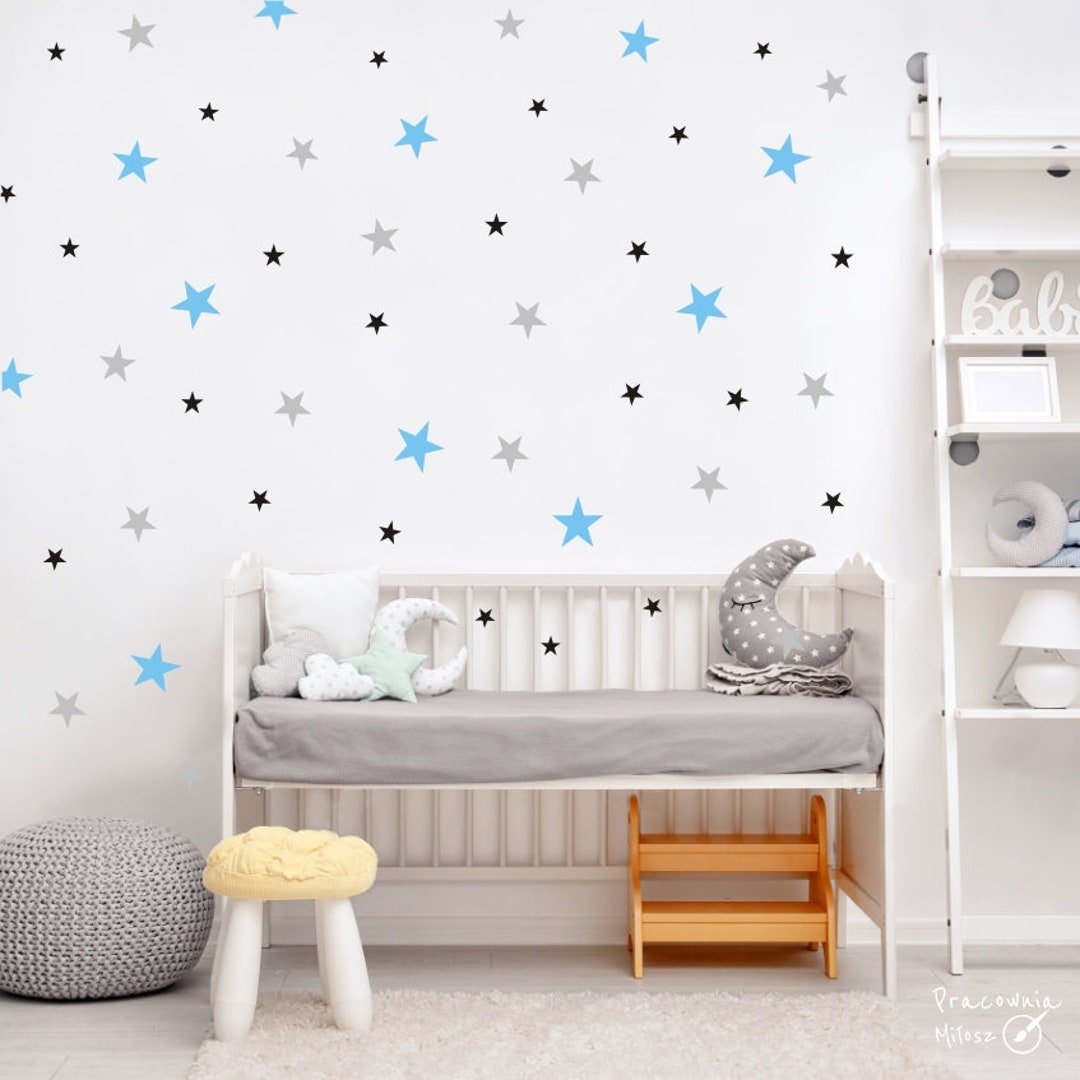 Stars Wall Confetti Set of 193 Stars Vinyl Wall Decal, Star Nursery ...