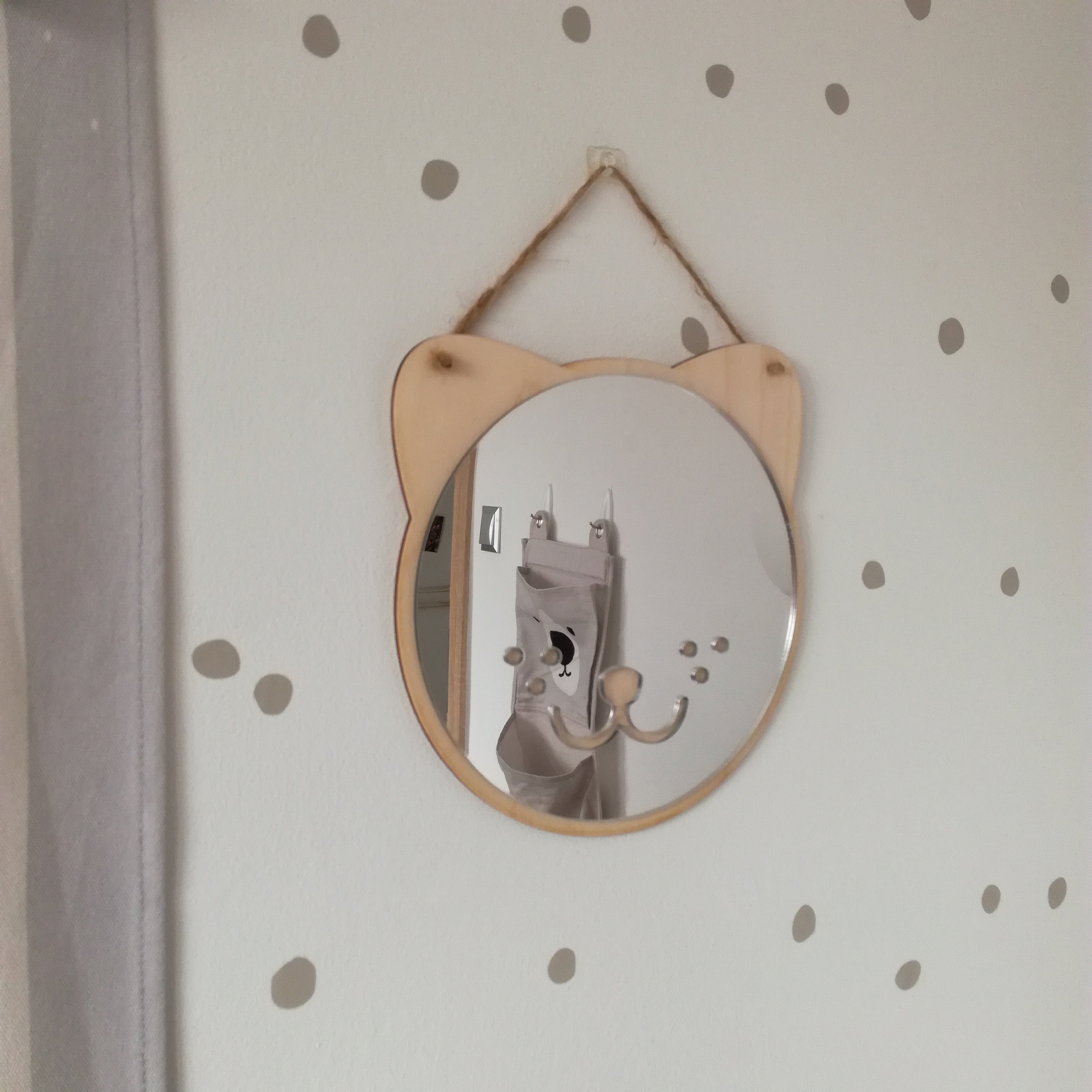 Bear Mirror. Shatterproof Wood Mirror. Wooden Decorations for - Etsy