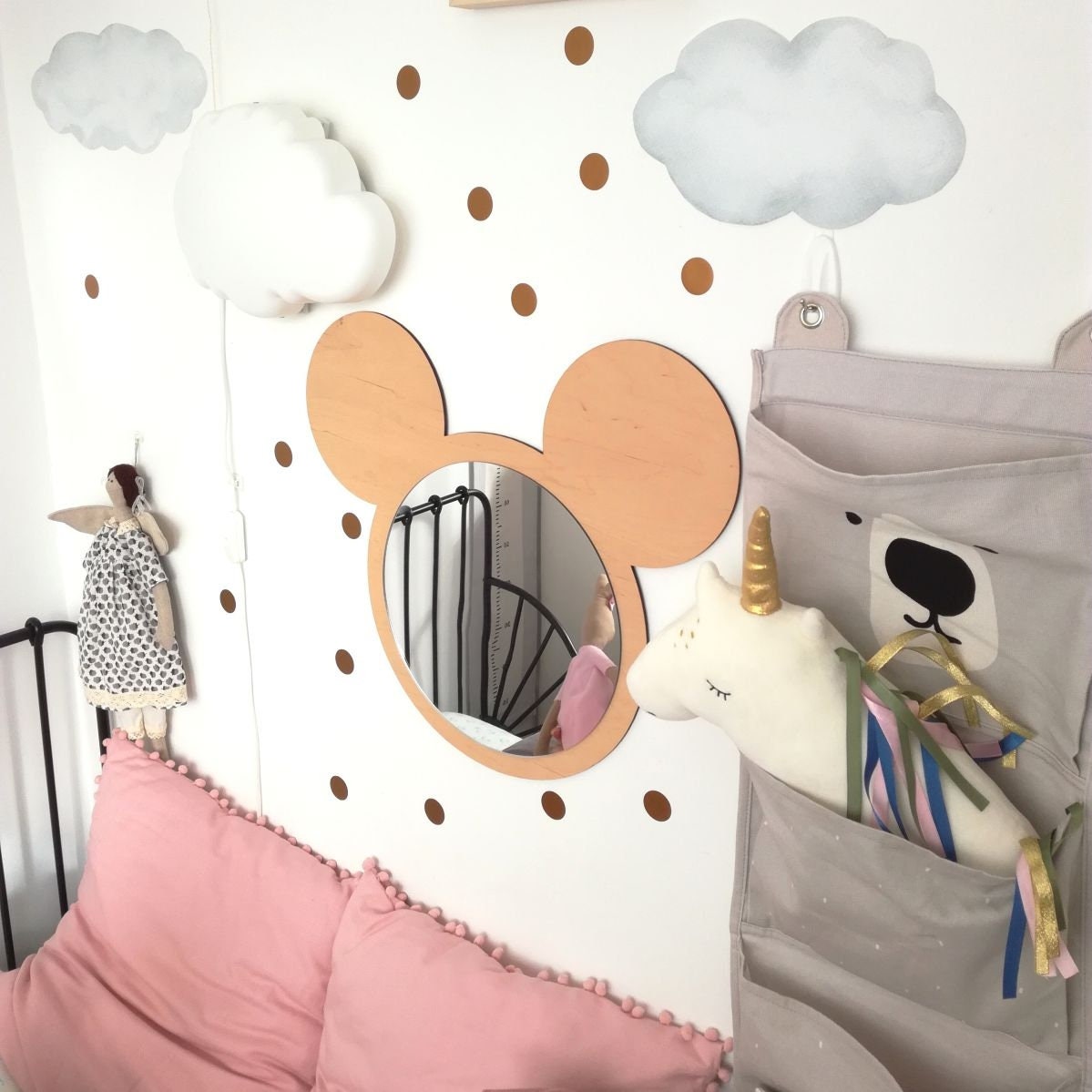 Minnie Mouse Children's Mirror Children's Room - Etsy