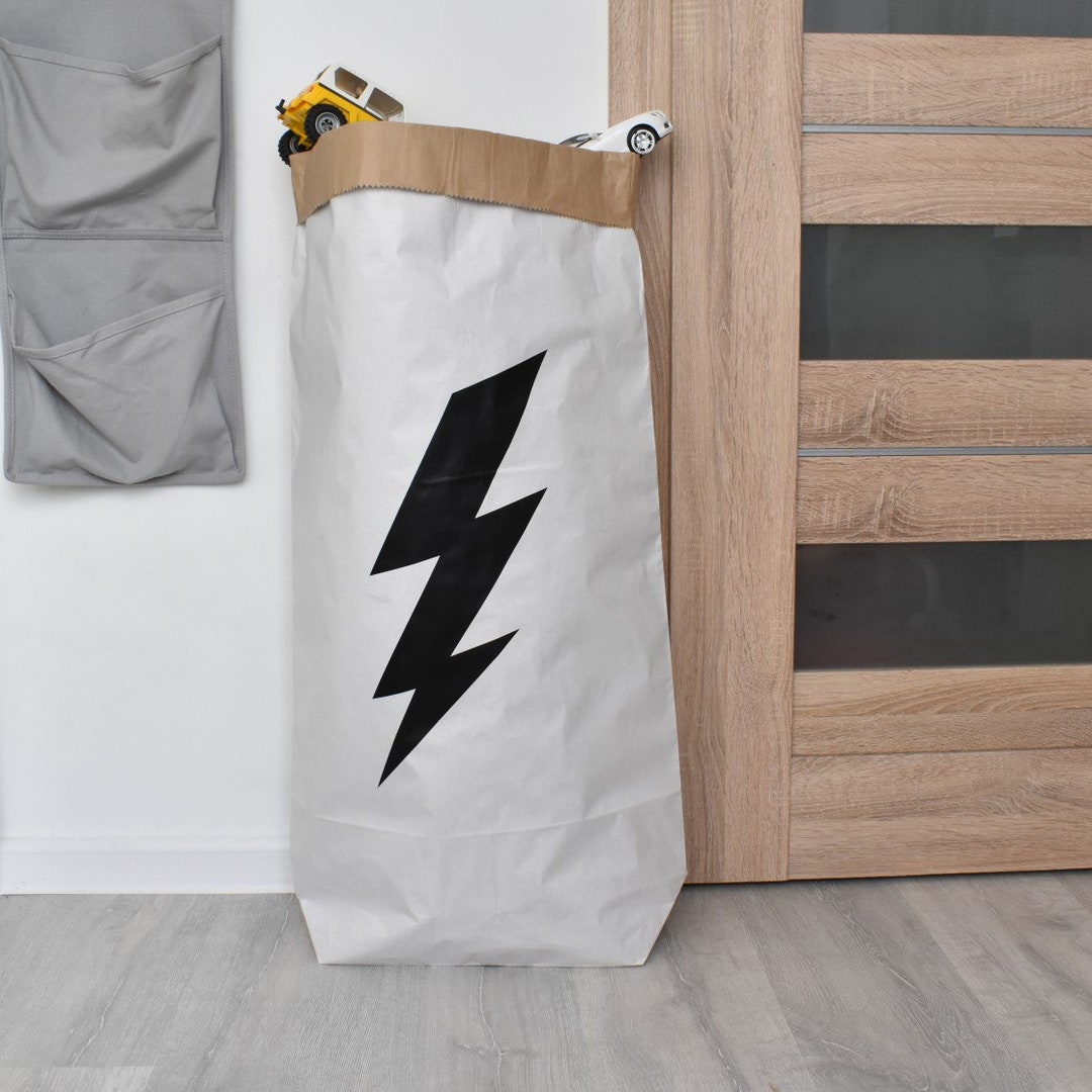 Big White Paper Bag for Toys Lightning Kids Interior Baby - Etsy