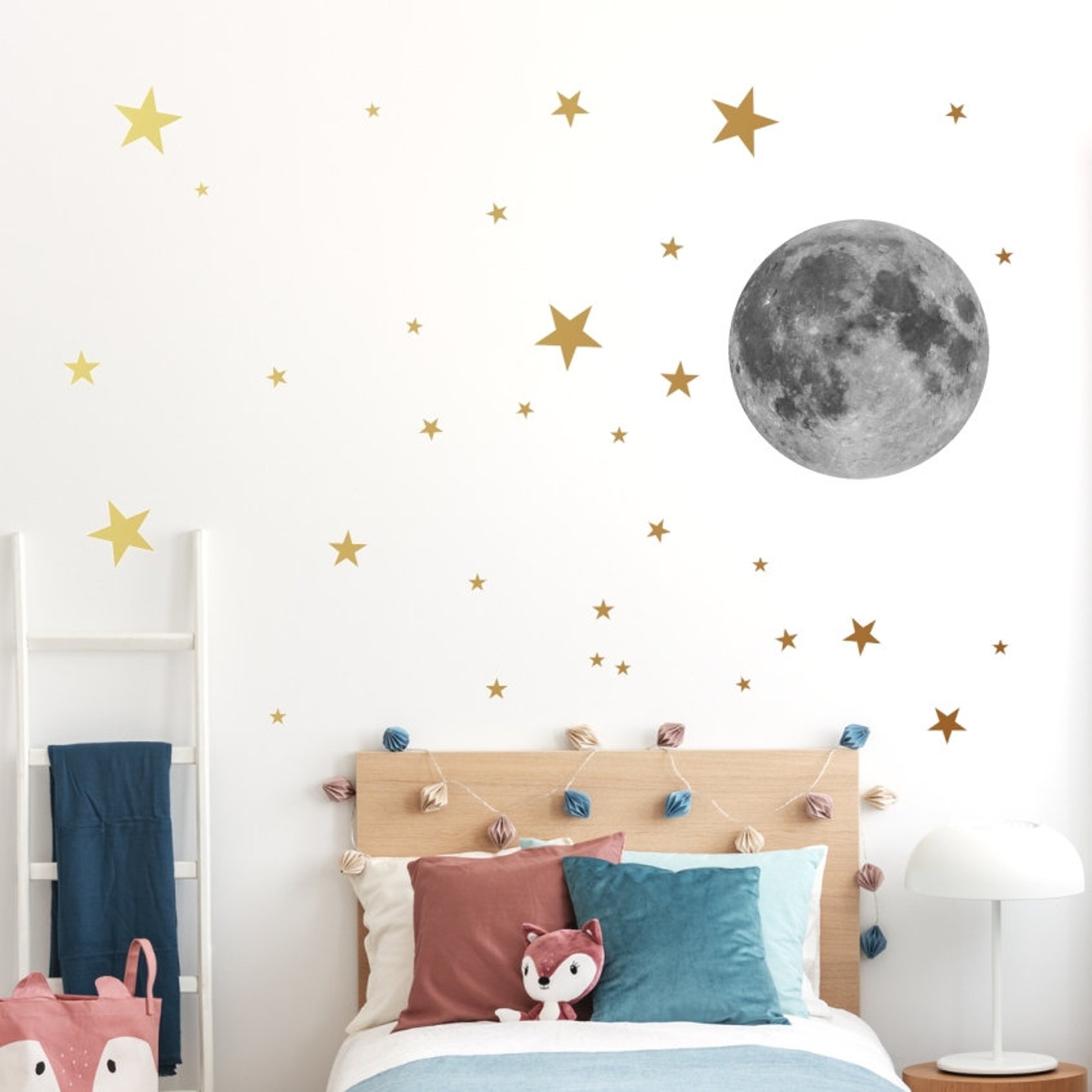 Moon Wall Decal Sricker Bedroom Moon Decal Moon Wall Sticker - Etsy