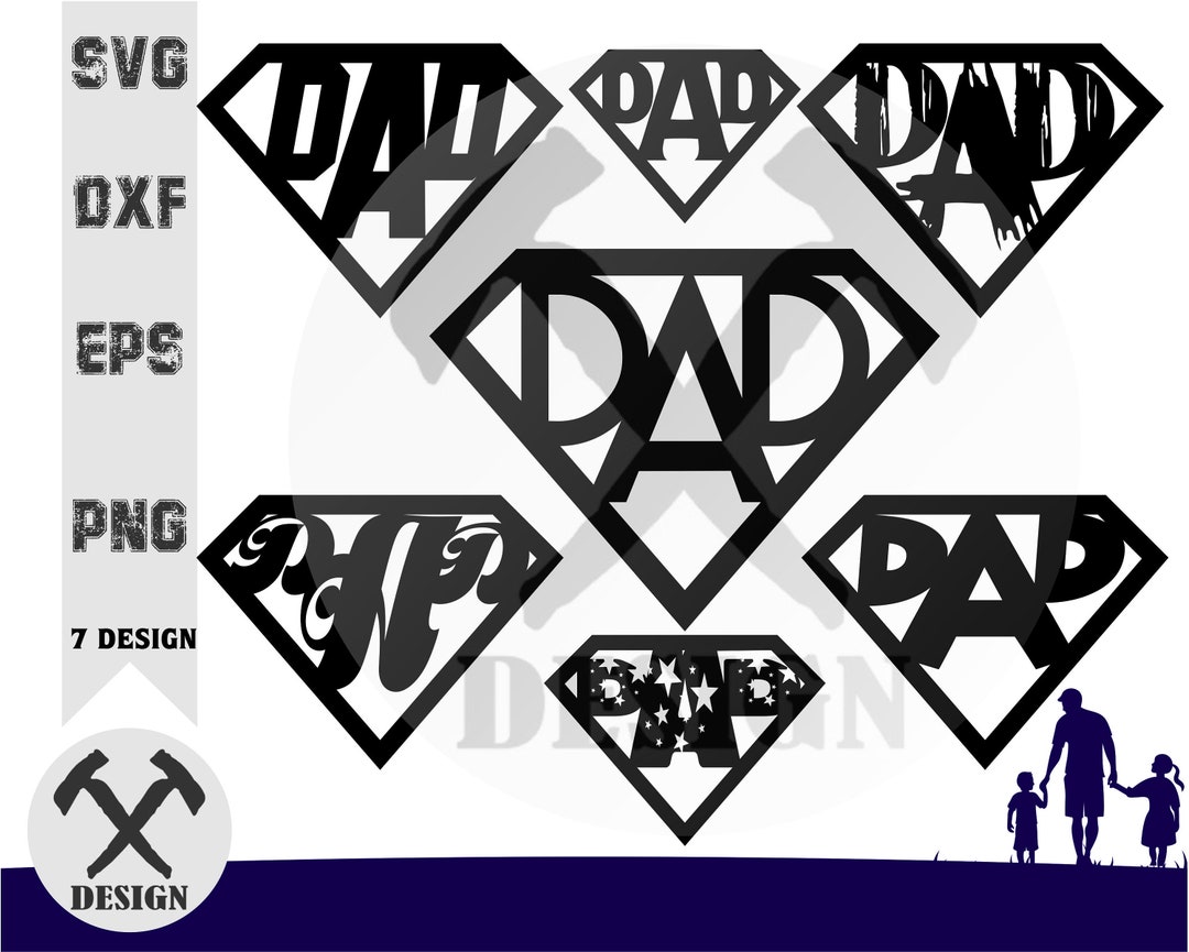 Laser Cut Template for Super Dad, Laser Cut Father's Day, Fathers Day ...