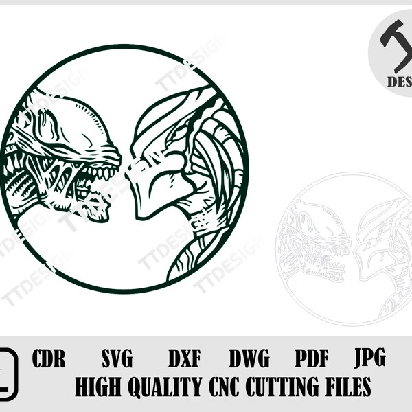 Predator Laser Cut File - Etsy