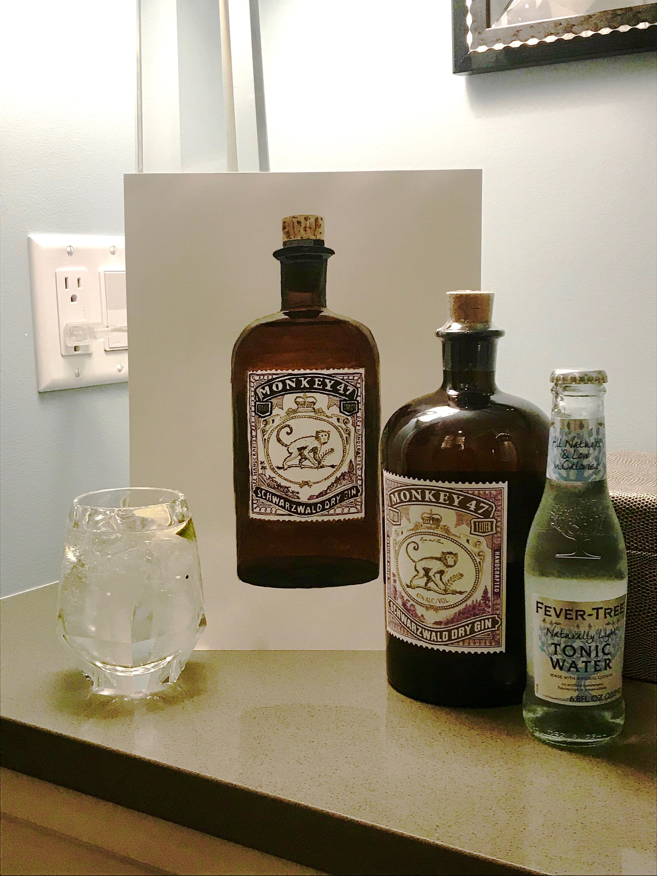 Custom Gin Bottle Painting // Gin Watercolor // Custom Gin Gift ...