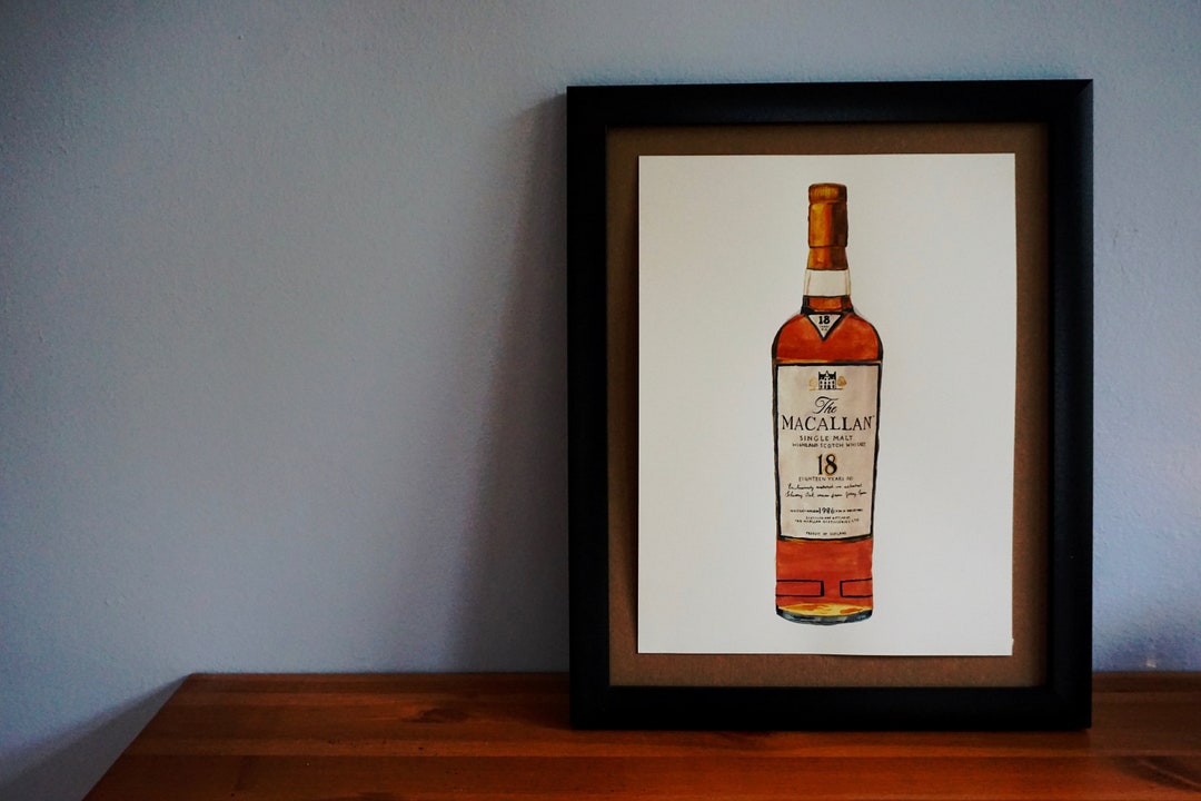Custom Whiskey Bottle Painting // Whiskey Watercolor // Custom Whiskey ...