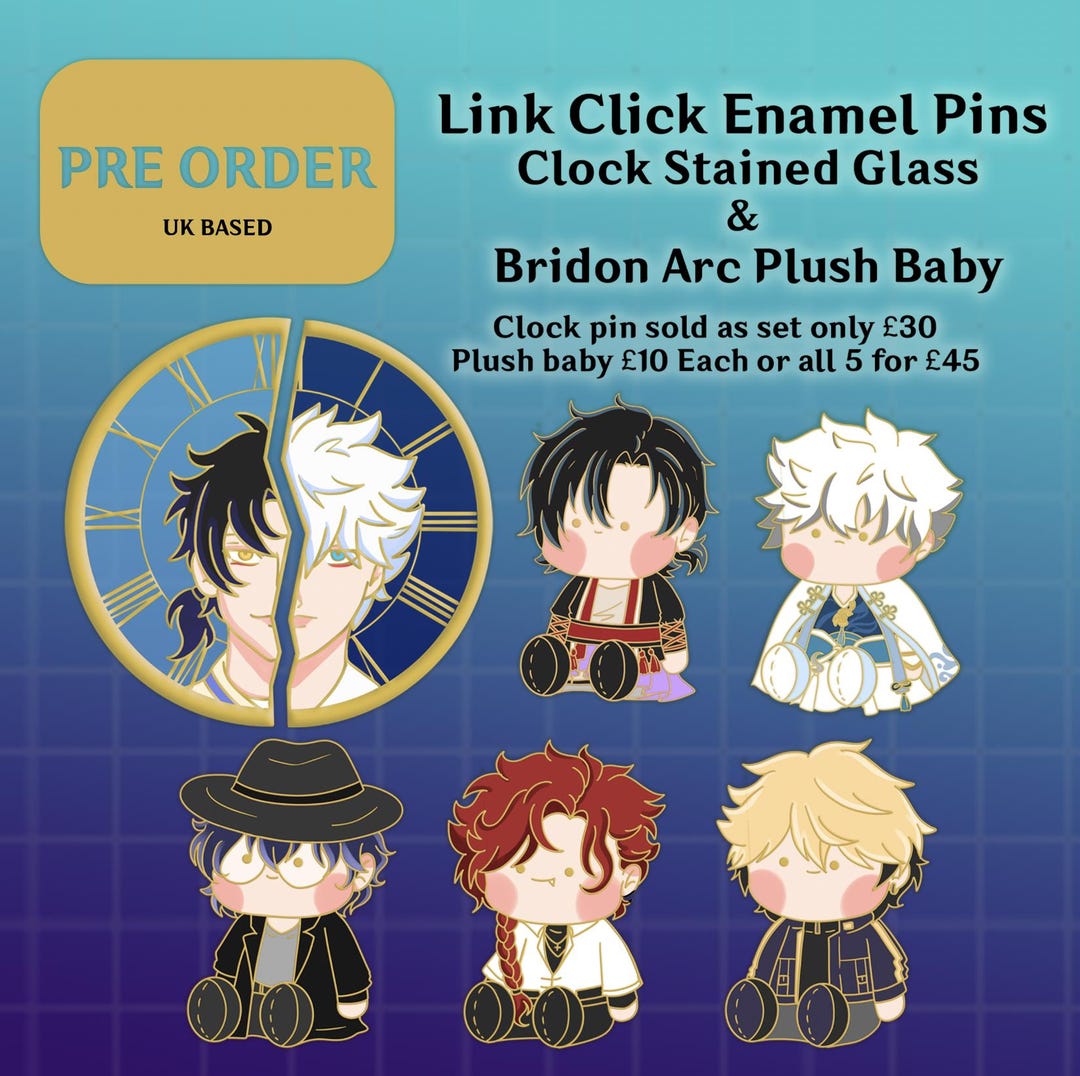 Link Click Bridon Arc Enamel Pins and Clock Preorder - Etsy