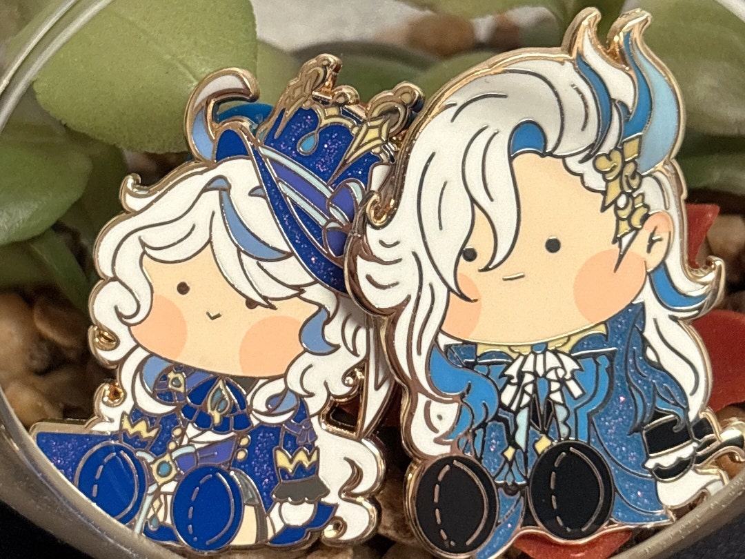 Furina and Neuvillete Enamel Pins Genshin Impact Fontaine - Etsy