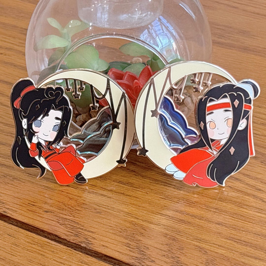 Wedding Wangxian Stained Glass Enamel Pins - Etsy