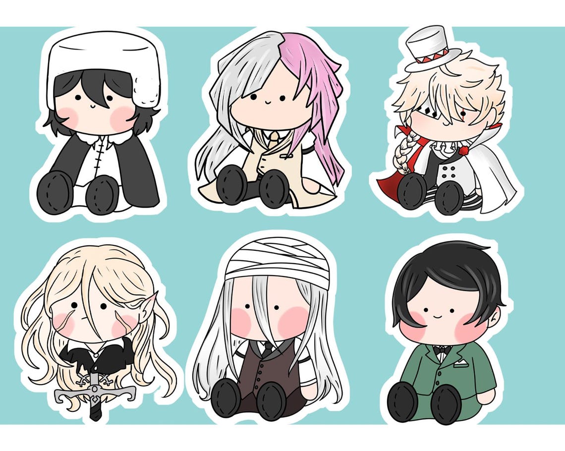 BSD Holographic Plush Baby Stickers - Etsy
