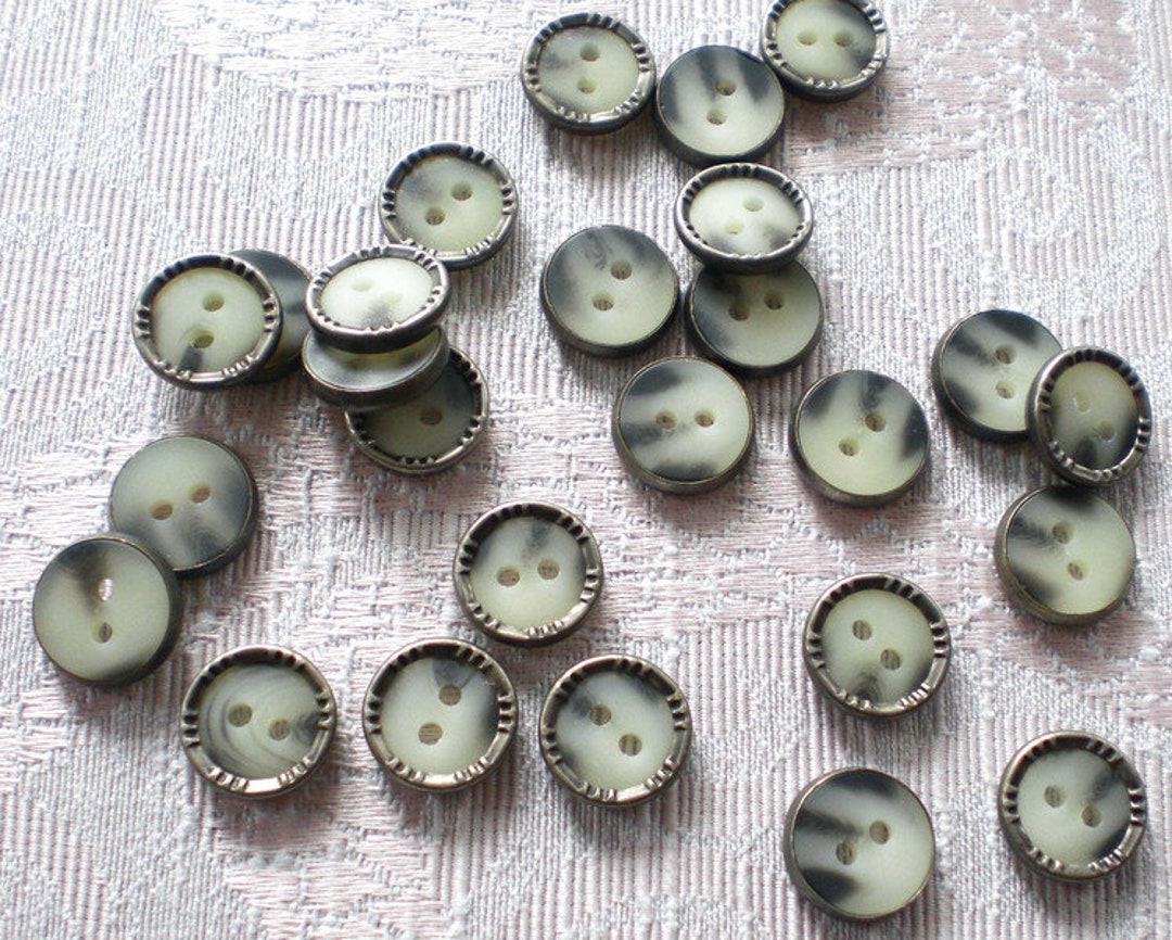 50 Metal Buttons marble Small Buttons Tiny Buttons 10 Mm - Etsy