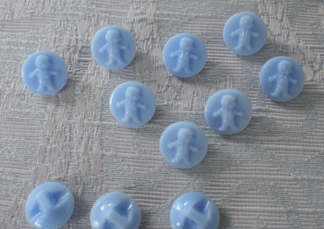 12 Glass Buttons Light Blue Buttons Small Buttons Children's Buttons - Etsy