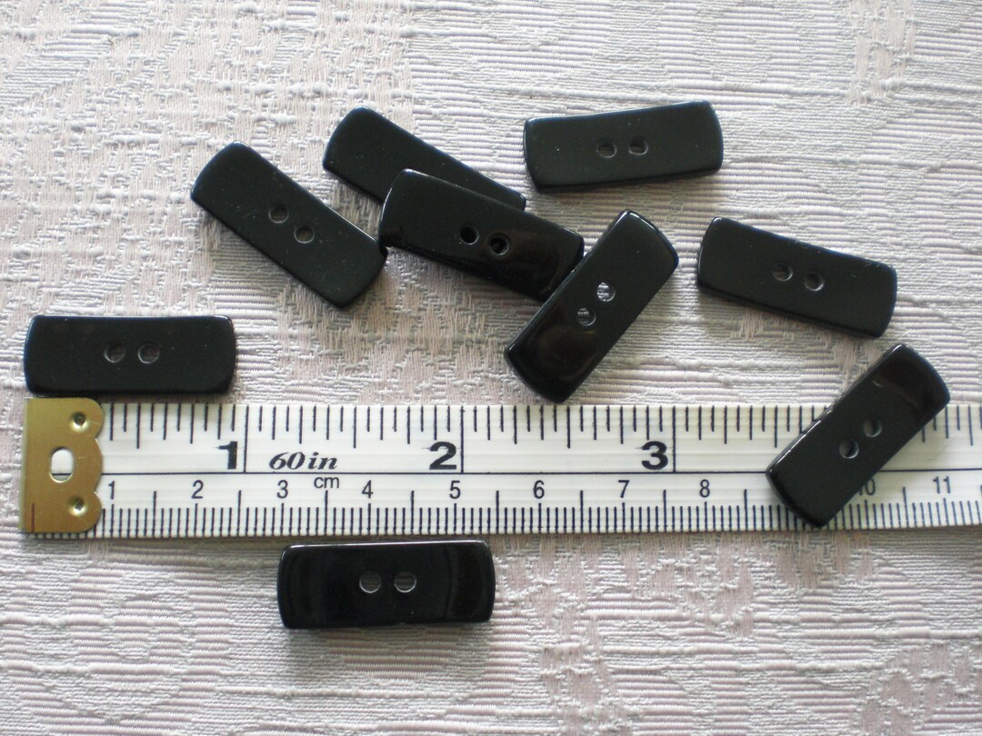 9 Black Vintage Buttons Toggle Buttons Plastic Buttons - Etsy
