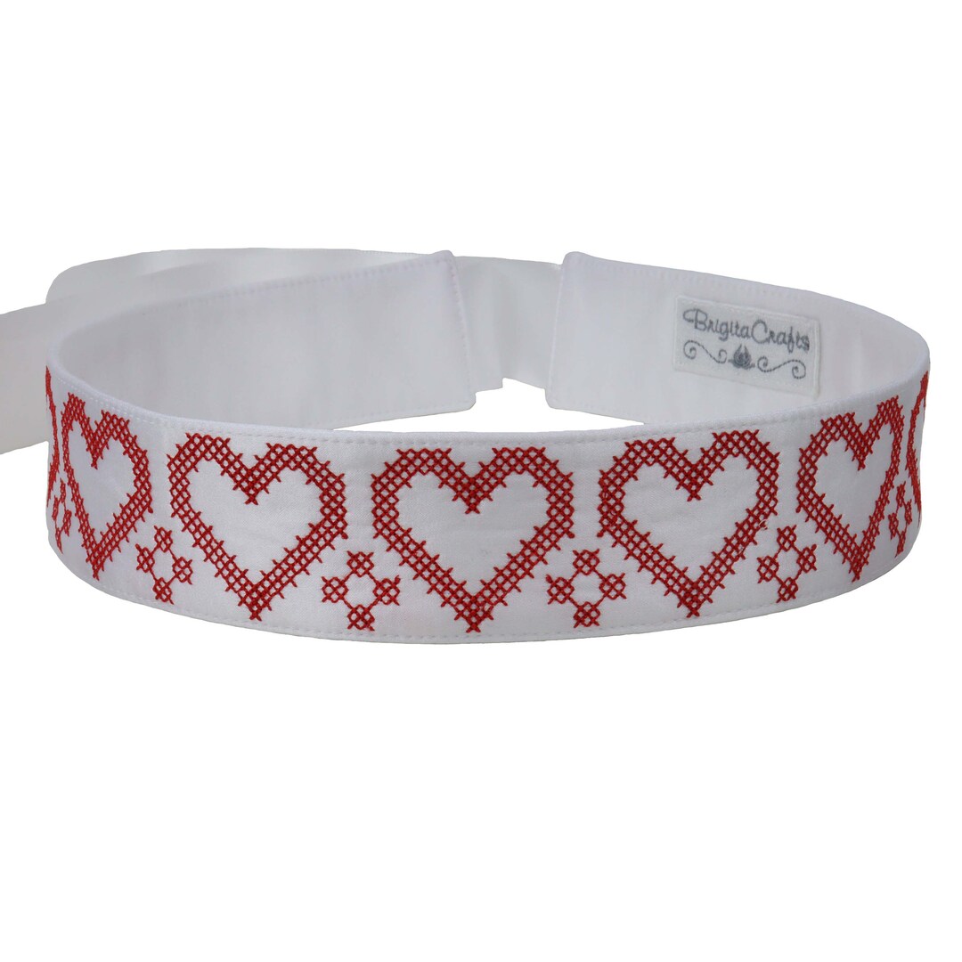 Embroidery Belt Valentína Red, Floral Belt, Folklore Belt. - Etsy