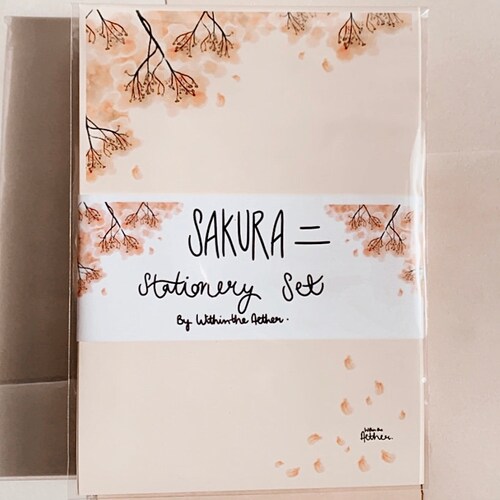 Pink Sakura Stationery Set Luxury Letter Writing Set - Etsy