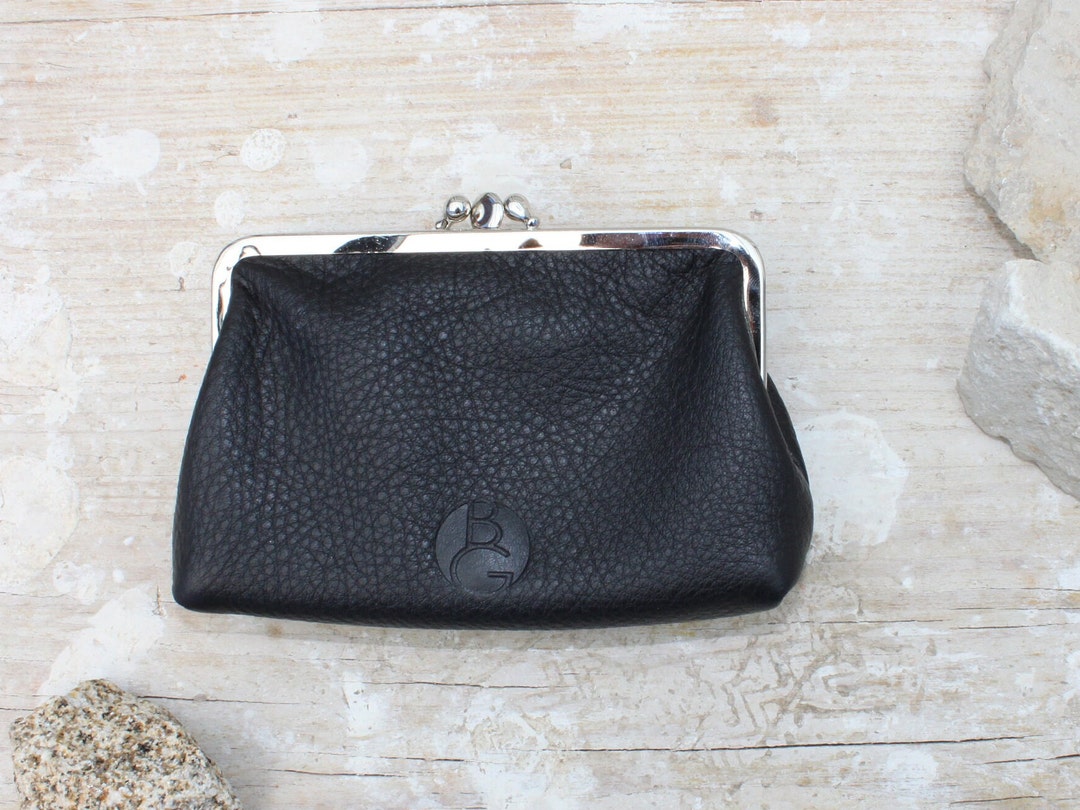 Purse With 2 Compartments, Strap Purse, Case for Credit Cards, Leather ...