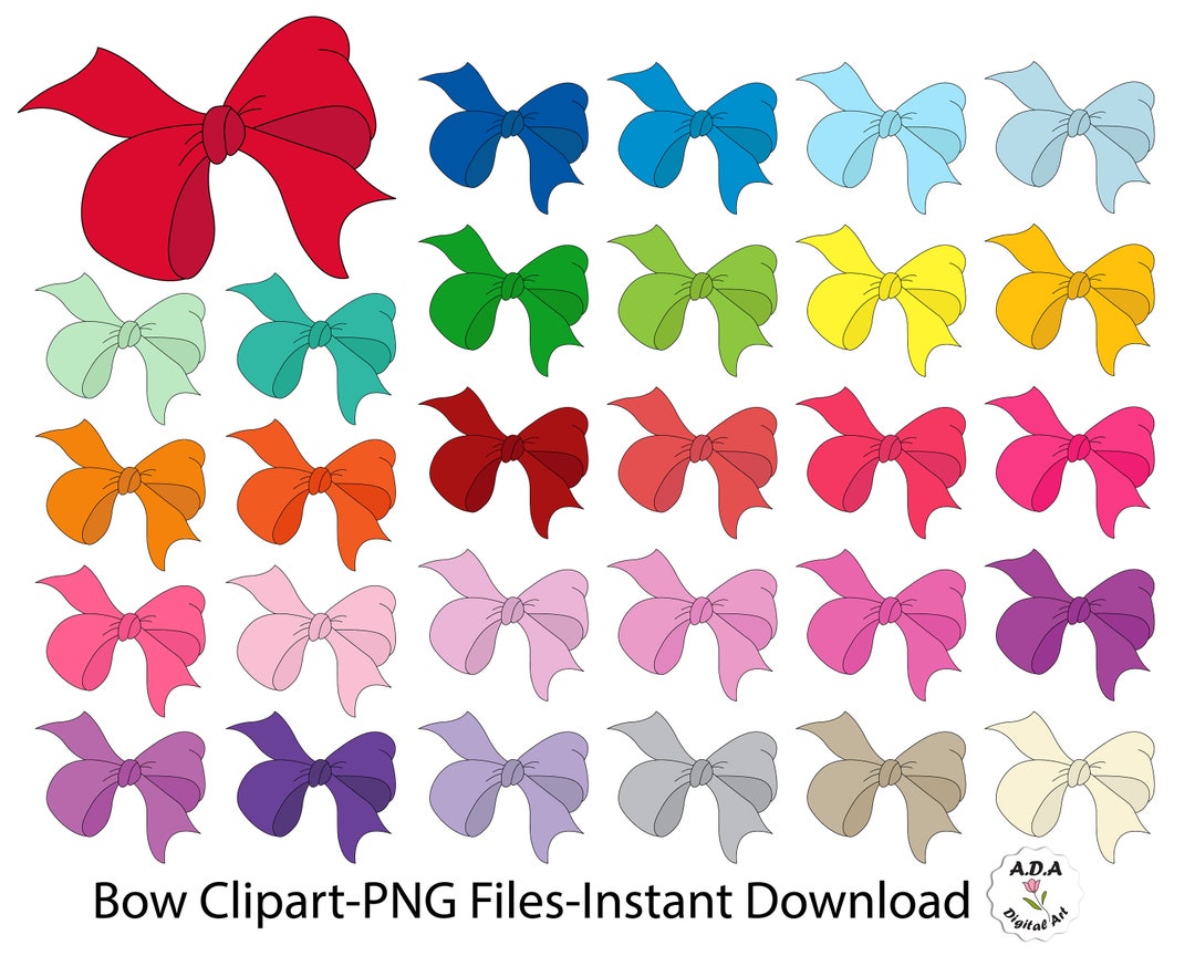 Bow Clipart, Bow Tie Clip Art, Bow Vector Illustration, Ribbon Clipart ...