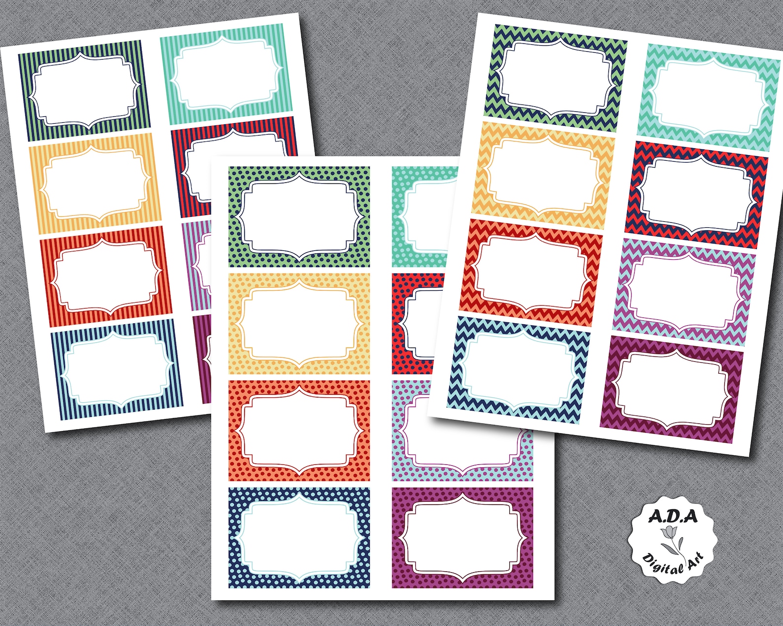 Digital Printable Label, 3.5x2.5 Labels, Frame Clipart, Label Sticker ...