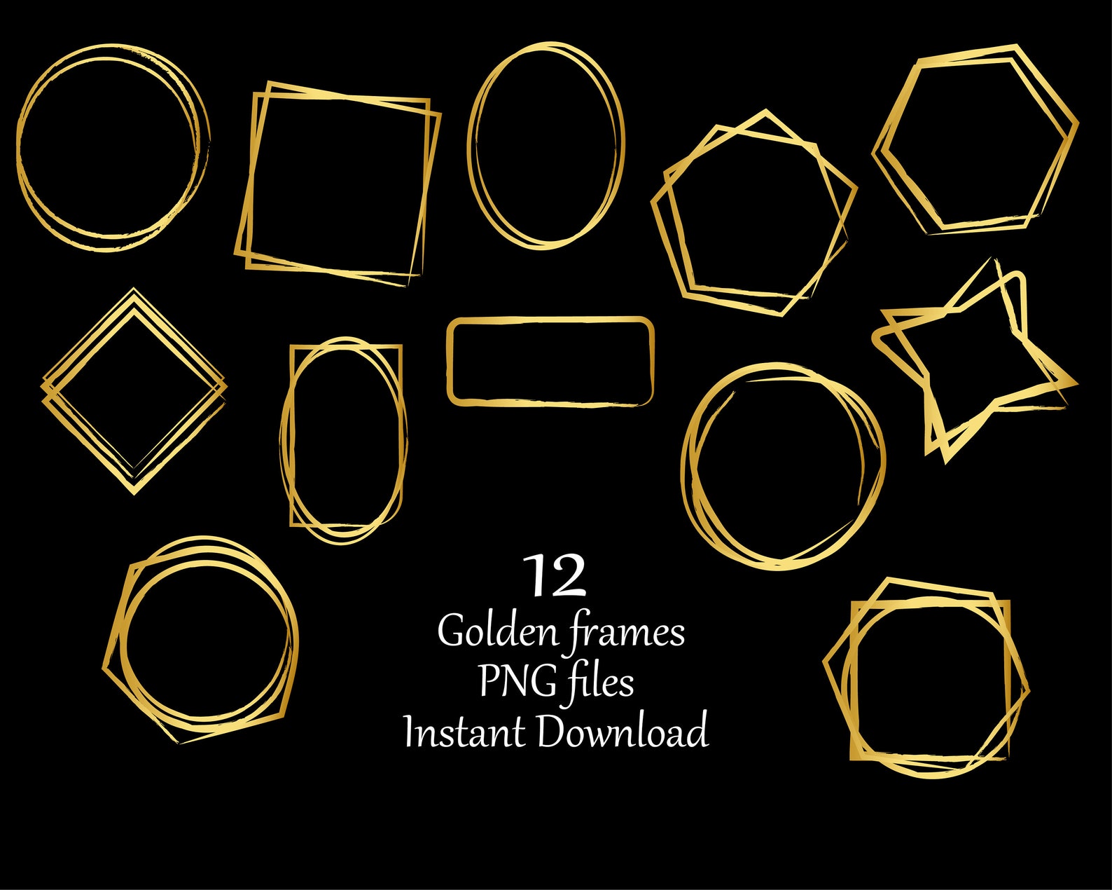 Gold Frames Clipart, Golden Frame Clip Art, Gold Frame Clipart Png ...